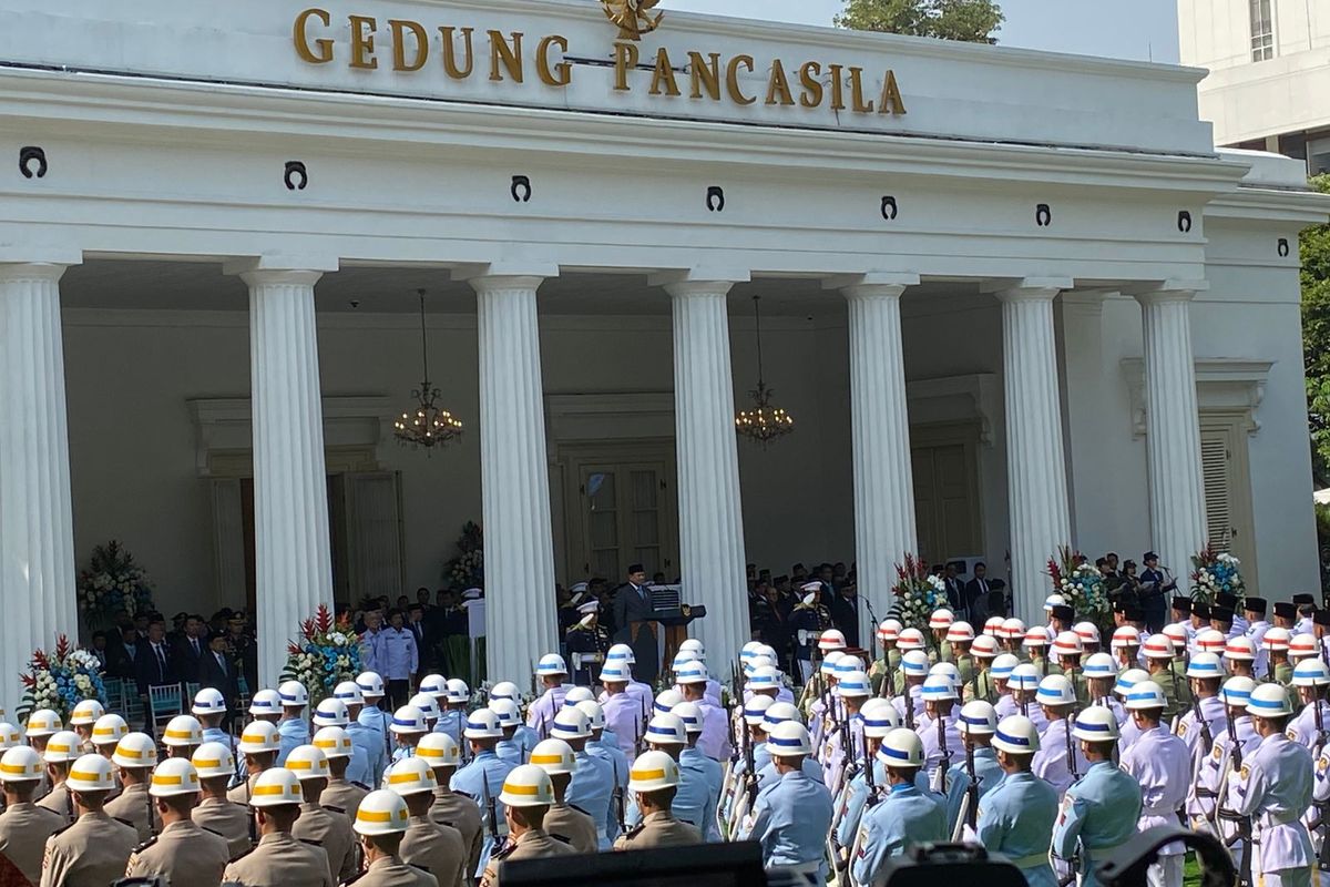 Prabowo Pimpin Upacara Hari Lahir Pancasila, Megawati dan Gibran Hadir