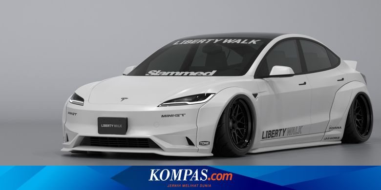 Modifikasi Tesla Model 3, Liberty Walk Mulai Lirik Mobil Listrik