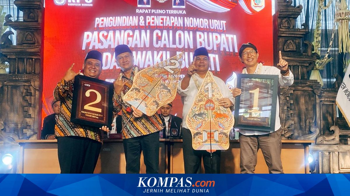 Nomor Urut Paslon Pilkada Wonogiri, Tarso-Teguh 1, Setyo-Imron 2
