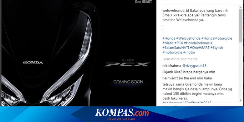 Honda PCX Baru untuk Indonesia Mulai Menggoda