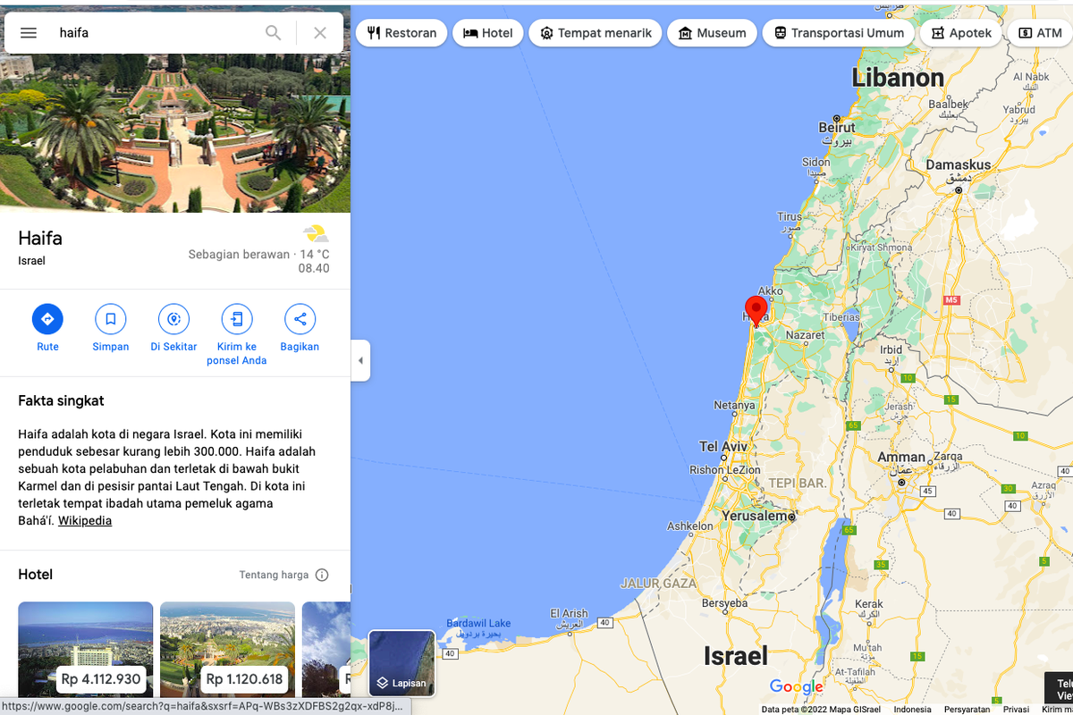 Sejarah Haifa, Kota Paling Maju di Palestina yang Kini Dikuasai Israel