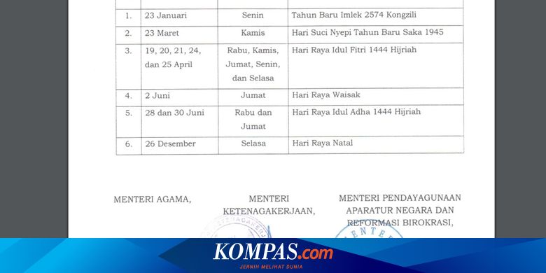 Resmi, Libur Idul Adha Ditambah Jadi 3 Hari, Berikut Jadwal Libur ...