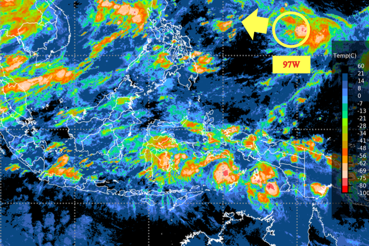 Bibit Siklon Tropis 97W Terdeteksi di Indonesia, Apa Dampaknya? Ini Kata BMKG