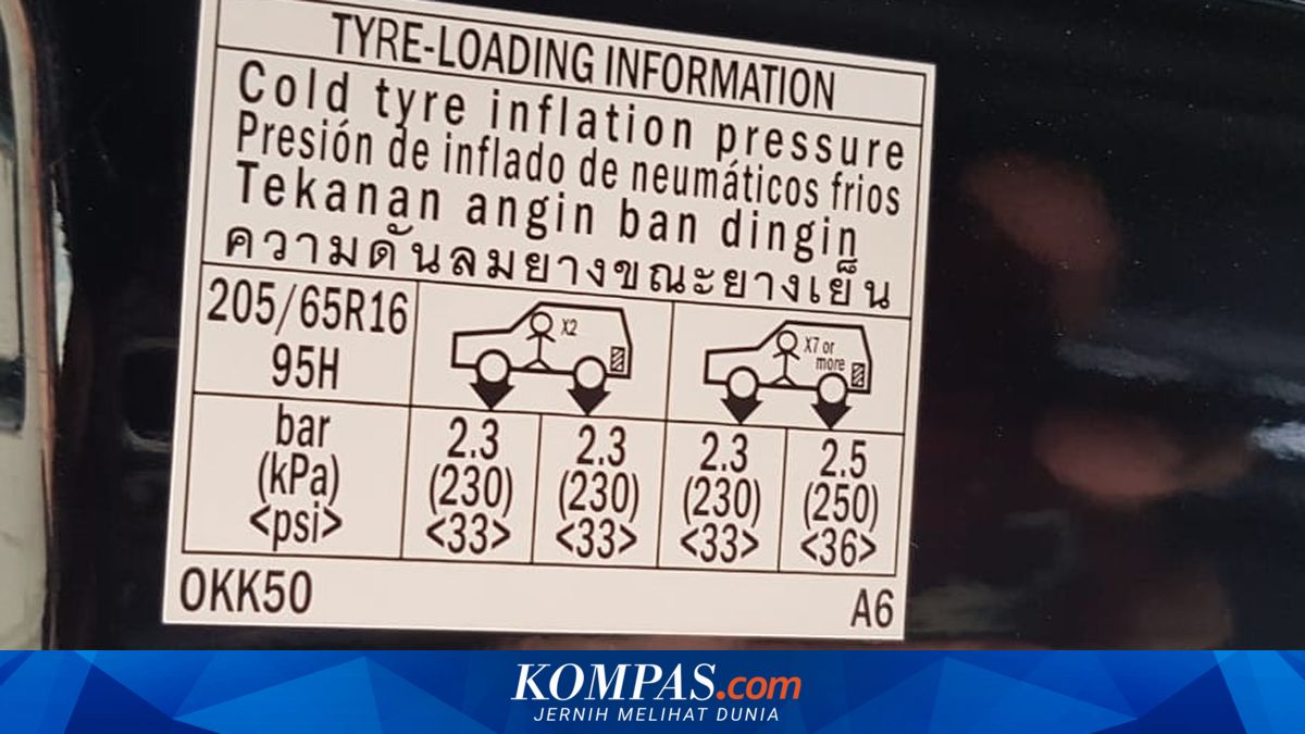 Sudah Tahu Letak Stiker Keterangan Tekanan Udara Ban Mobil?