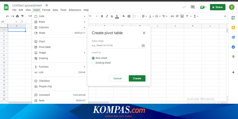 Cara Membuat Tabel Pivot di Google Sheets