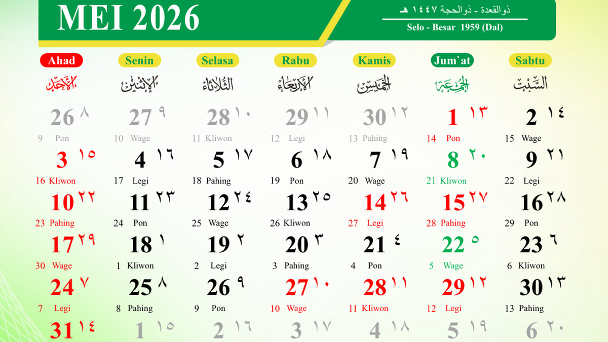 Siap-siap Liburan, Ini Rincian Tanggal Merah dan Long Weekend Mei 2026