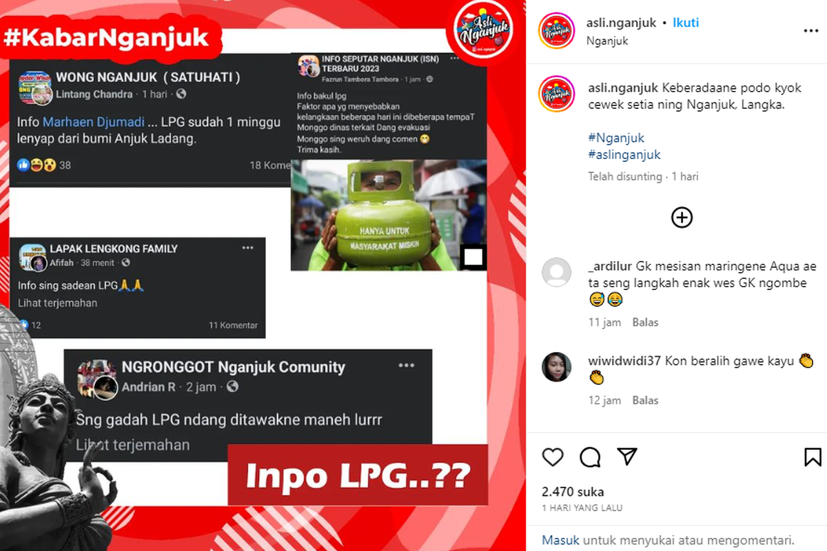 Viral, Unggahan Sebut Elpiji 3 Kg Langka di Nganjuk, Pertamina: Kosong ... Viral, Unggahan Sebut Elpiji 3 Kg Langka di Nganjuk, Pertamina: Kosong ...
