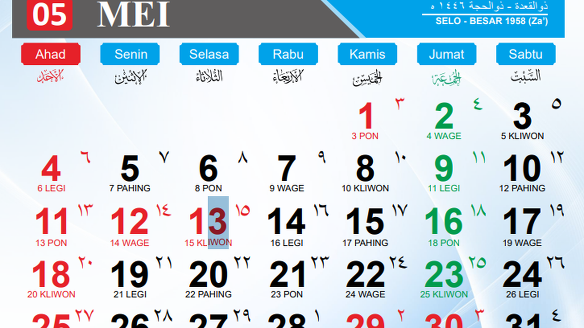 Tanggal Merah 1 Mei 2025 Libur Apa? Cek Kalender Libur Bulan Ini