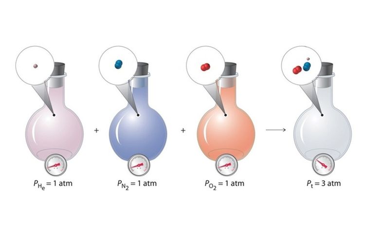 Foto : Hukum Tekanan Parsial Gas Dalton