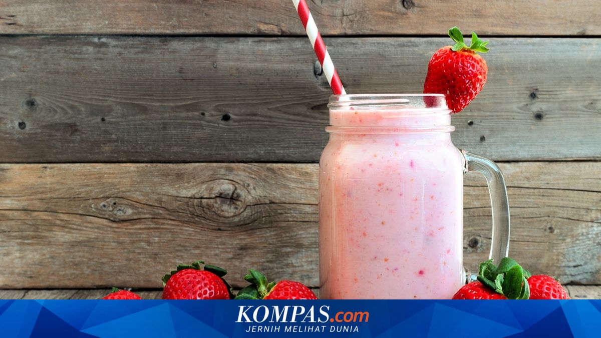 Resep Minuman Penurun Kolesterol, Smoothie Stroberi Oatmeal
