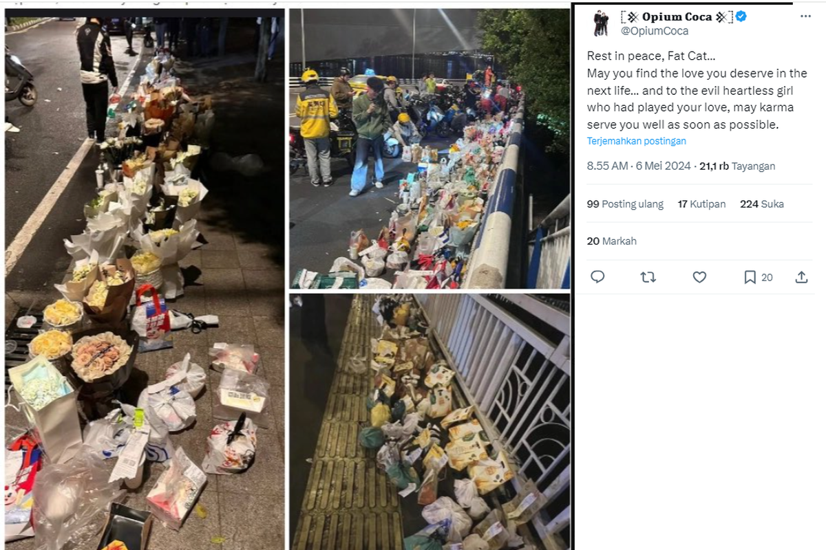 Soal Kasus Fat Cat di China, Polisi Sebut Mantan Pacar Tidak Bersalah