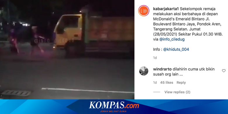 Makin Marak, Aksi Nekat Sekumpulan Remaja Hadang Truk di Jalan Raya