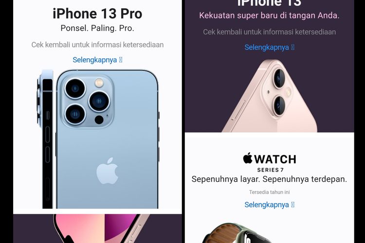 iPhone 13 Sudah Dipajang di Situs Apple Indonesia