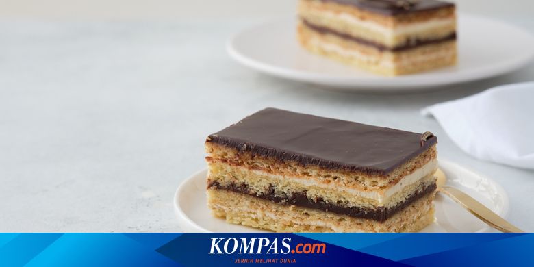 Resep Opera Cake, Cita Rasa Almond, Kopi, dan Cokelat Jadi Satu