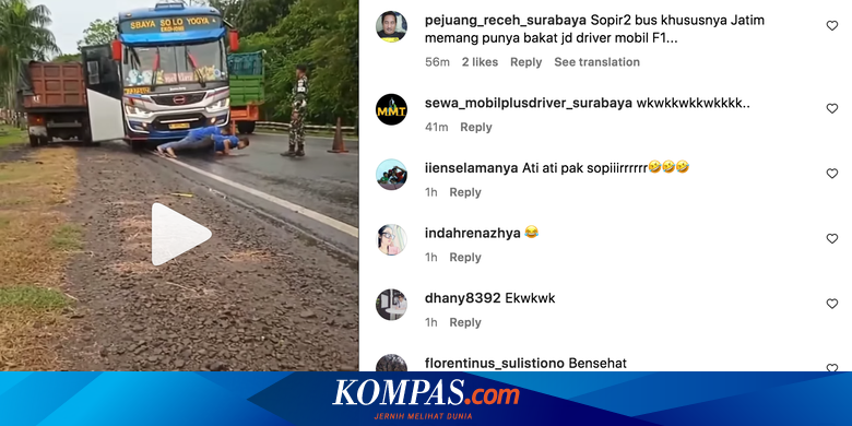 Viral Video Sopir Bus Dihukum Push Up Oleh Anggota TNI
