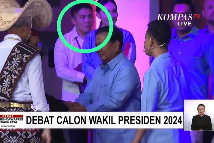 Mayor Teddy Dampingi Prabowo di Debat Cawapres, Kenakan Kemeja Putih