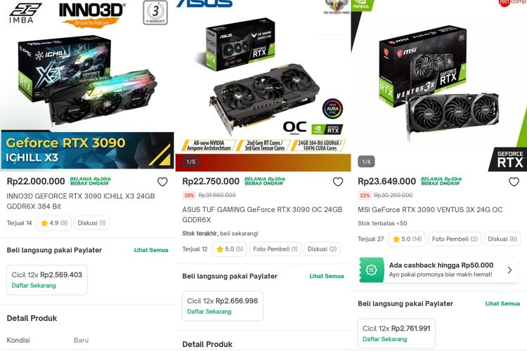 Foto : Stok Kartu Grafis Nvidia Melimpah, GeForce RTX 3000 Series Turun ...