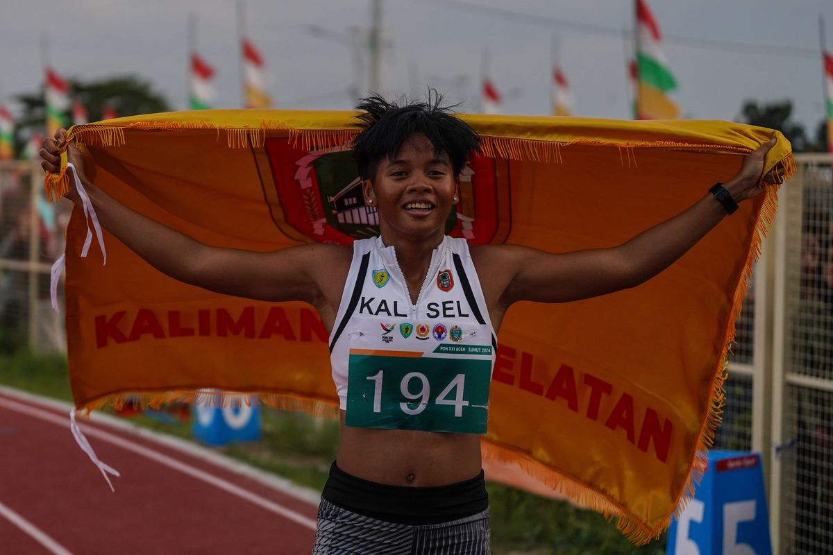 Raih Emas 100 Meter Lari Gawang Putri, Atlet PON Kalsel Pecahkan Rekor ...