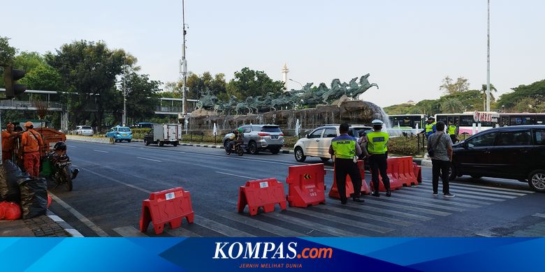 Massa Aksi Bubar, Jalan Medan Merdeka Barat Arah Harmoni Bisa Dilalui Kendaraan