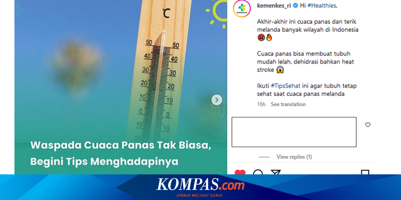 Tips Menghadapi Cuaca Panas dan Gejala yang Perlu Diwaspadai