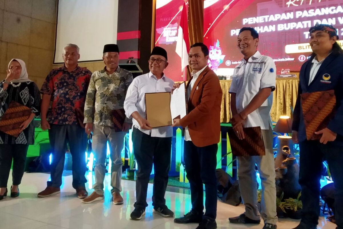 Petahana Rini Syarifah Tak Hadiri Penetapan Rijanto-Beky sebagai Bupati-Wakil Bupati Blitar Terpilih