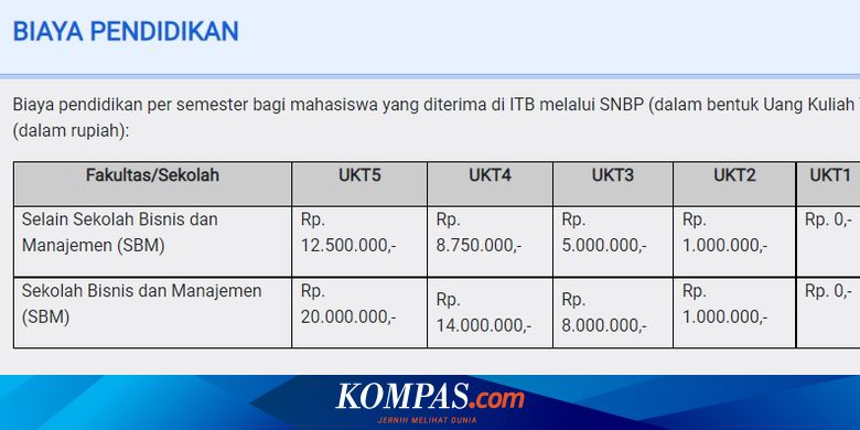 Lolos UTBK SNBT 2023, Ini Biaya Kuliah di UI, UGM, ITB, IPB, Undip, dan ...