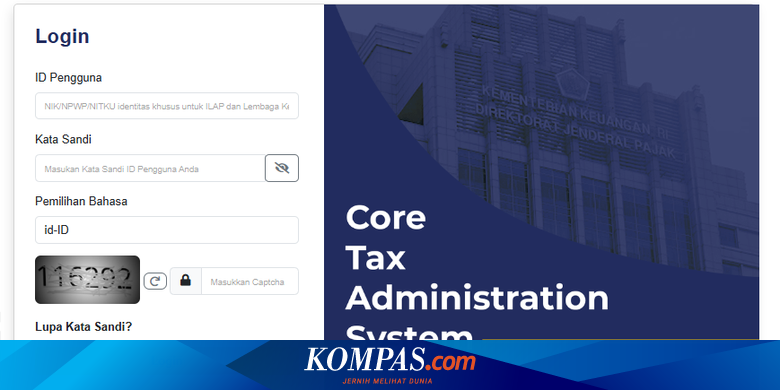 Login Coretax DJP Perlu Pakai NPWP 16 Digit atau NIK, Ini Caranya