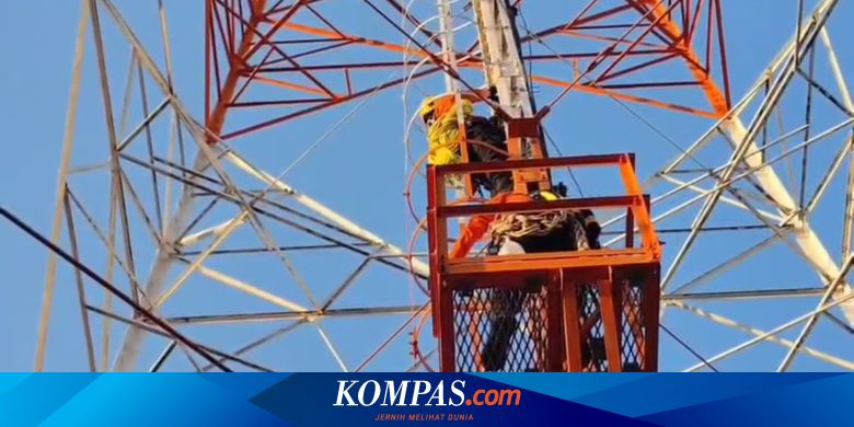 IRT di Majene Panjat Tower karena Diduga Depresi, Evakuasi Berlangsung Dramatis