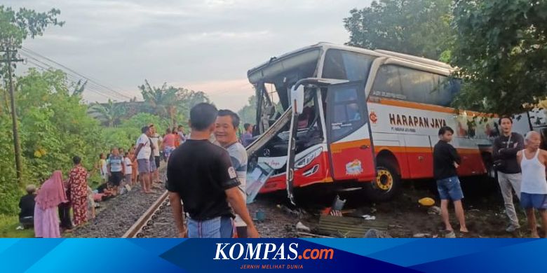 Kronologi Kecelakaan Bus Harapan Jaya Vs Kereta Api Doho di Tulungagung ...