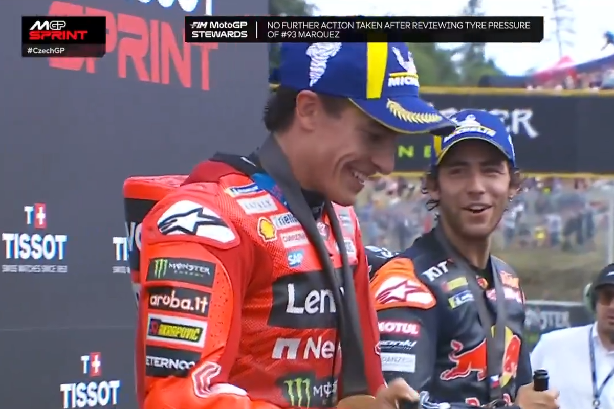 Marc Marquez Menang Sprint Race MotoGP Ceko 2025, di Tengah Drama Tekanan Ban
