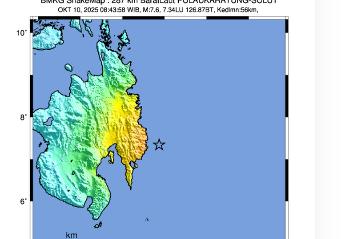 Gempa Magnitudo 7,6 Guncang Pulau Karatung, Ada Potensi Tsunami di ...