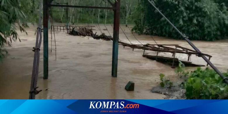 Banjir di Bengkulu Utara, 1 Jembatan Putus, 34 KK Terisolasi