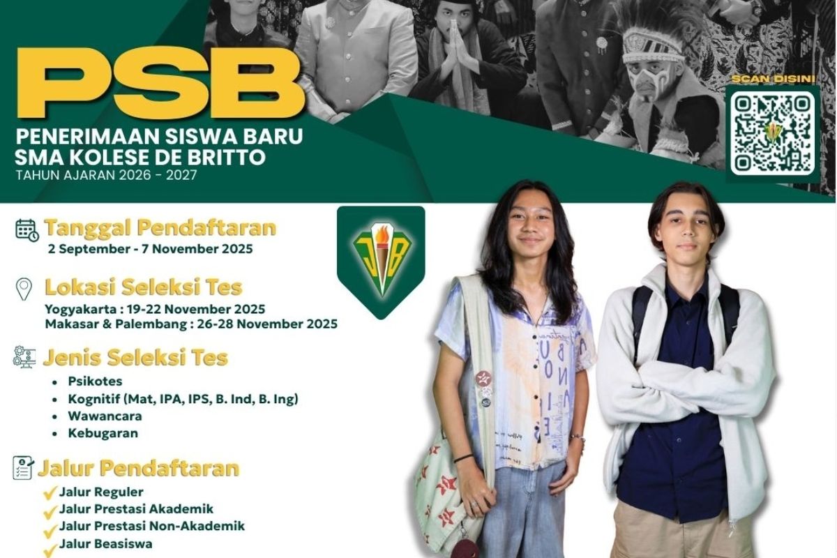 Syarat Daftar SMA Kolese De Britto 2026, Sekolah Khusus Pria di Yogya yang Bolehkan Siswanya ...