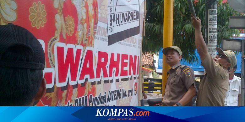 Diturunkan, Semua Atribut Kampanye di Pantura Brebes