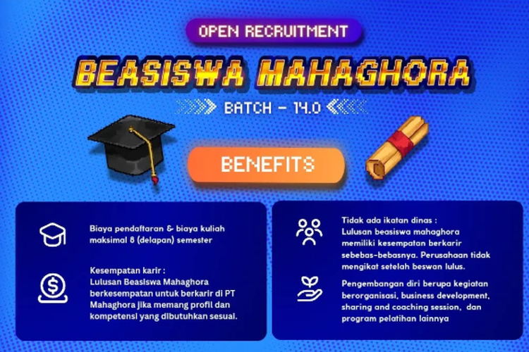 Kuliah Gratis Tanpa Ikatan Dinas? Daftar Beasiswa Mahaghora Sekarang!