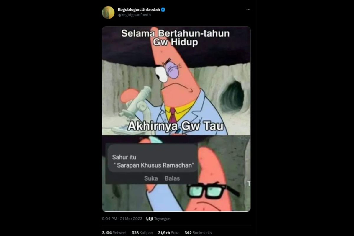 Viral, Twit Sebut Sahur Singkatan "Sarapan Khusus Ramadhan", Benarkah?