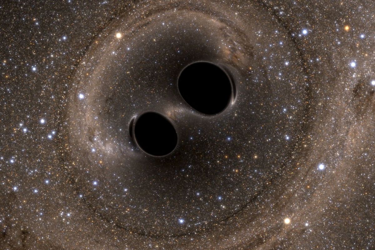 Merger Dua Lubang Hitam Raksasa Hasilkan Monster Kosmik