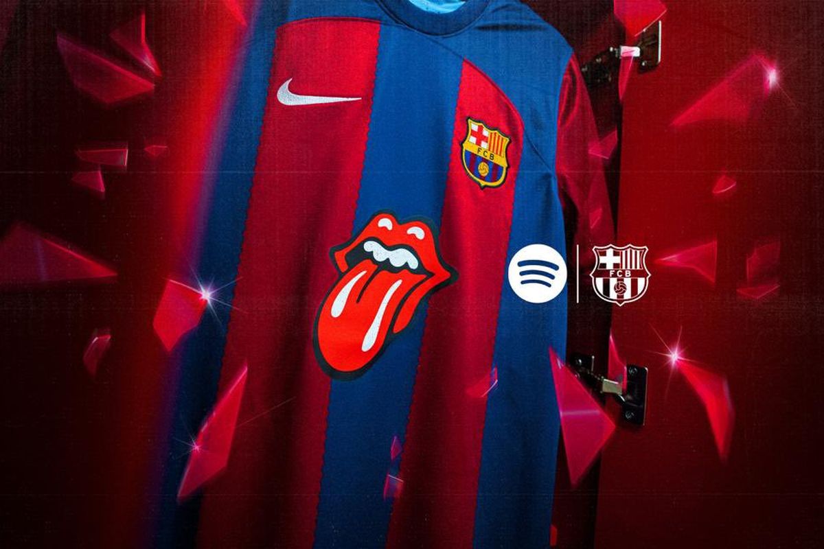 Logo Ikonik The Rolling Stones Bakal Tampil di Jersey Barcelona pada ...