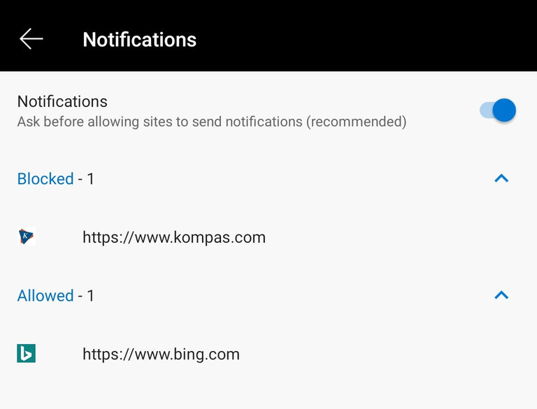 Cara Mengaktifkan Notifikasi Webpush untuk Edge Android - Kompas.com