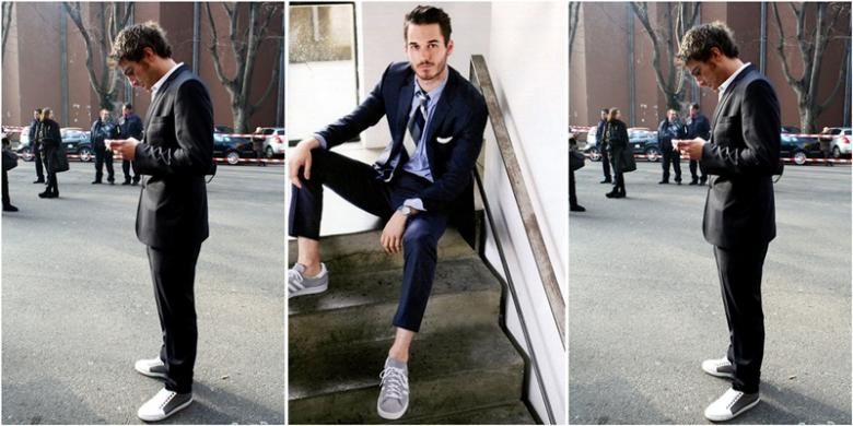 Jas dan “Sneakers”, Padanan Busana Pria yang Digemari Wanita