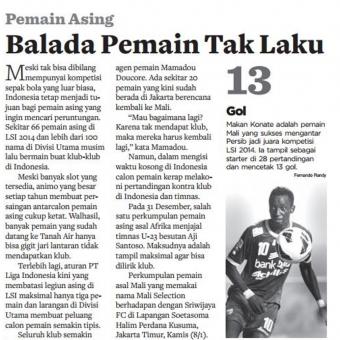 Preview Koran BOLA Hari Ini