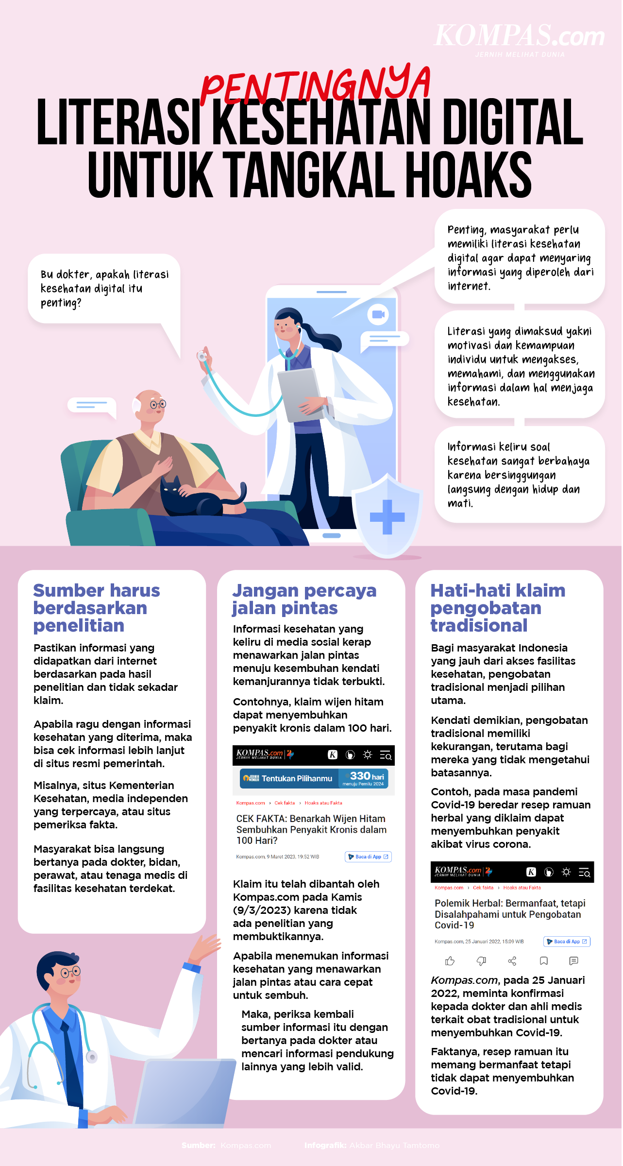INFOGRAFIK: Tangkal Hoaks Kesehatan, Pentingnya Literasi Kesehatan Digital