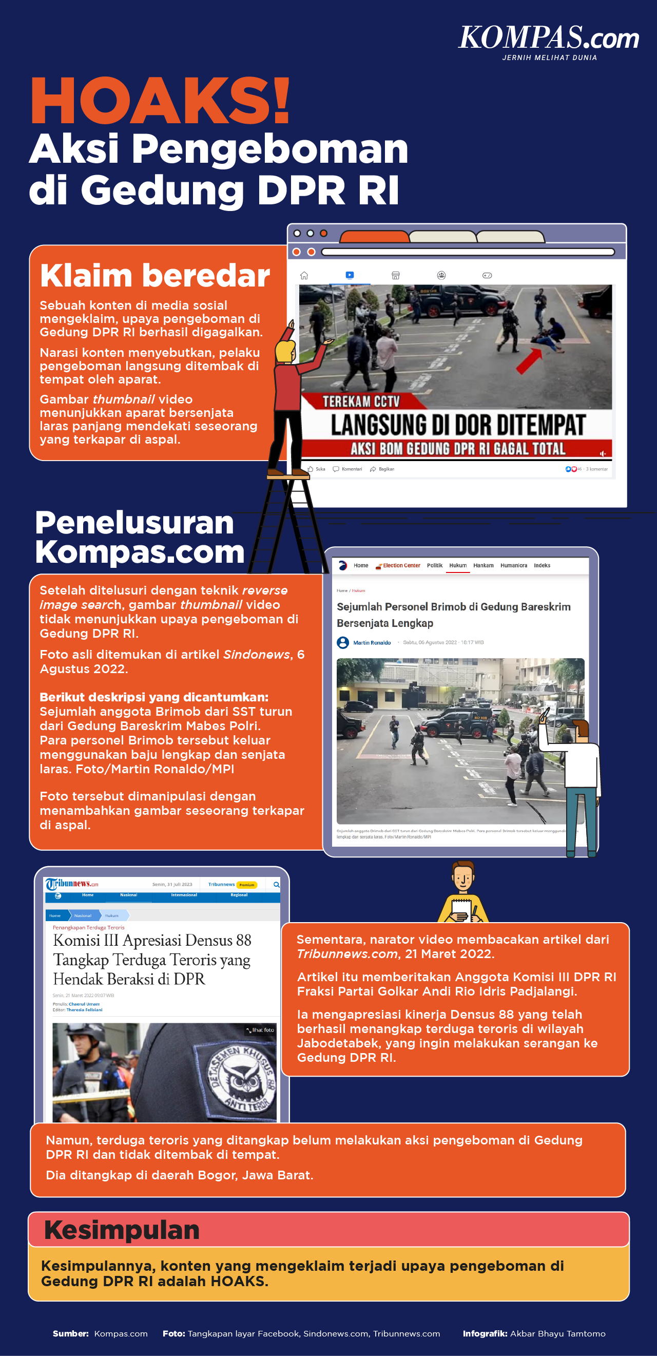 INFOGRAFIK: Beredar Hoaks Aksi Pengeboman di Gedung DPR, SImak Bantahannya