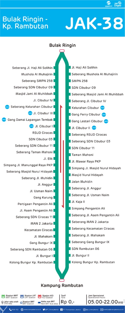 Rute Mikrotrans JAK38 Bulak Ringin-Kampung Rambutan