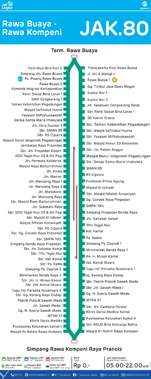 Rute Mikrotrans JAK80 Rawa Buaya-Rawa Kompeni