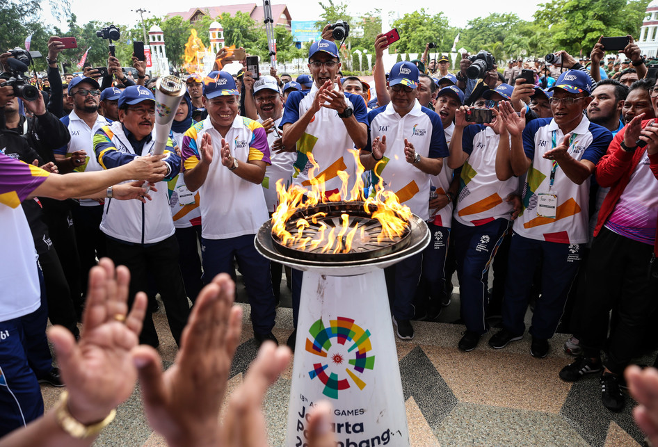 Api Obor Asian Games 2018 Tiba di Aceh Api Obor Asian Games 2018 Tiba di Aceh